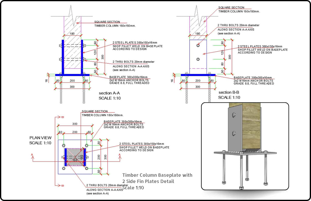 Timber Frame structural CAD detail drawings - structuraldetails