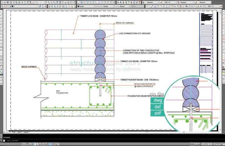 Timber Foundation CAD Detailed Drawings - structuraldetails