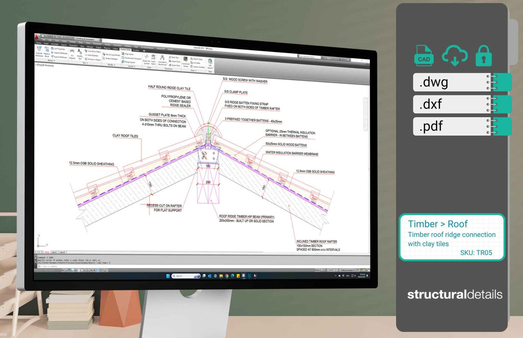 Timber Beams CAD Detailed Drawings - structuraldetails
