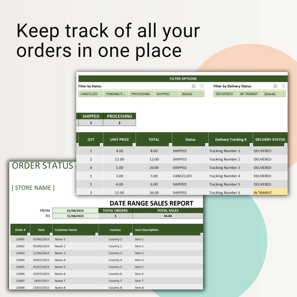 Sales Tracking Excel Spreadsheet Template - structuraldetails