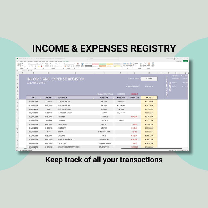 Personal and Family Excel Templates Bundle - structuraldetails