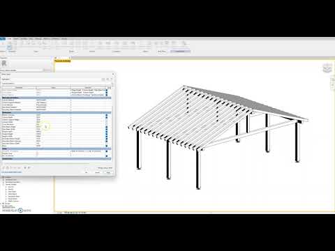 Wooden Gazebo Pitched Roof Cover Parametric Revit Family ...