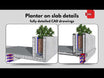 Planter on slab beam edge reinforcement CAD drawing detail ...