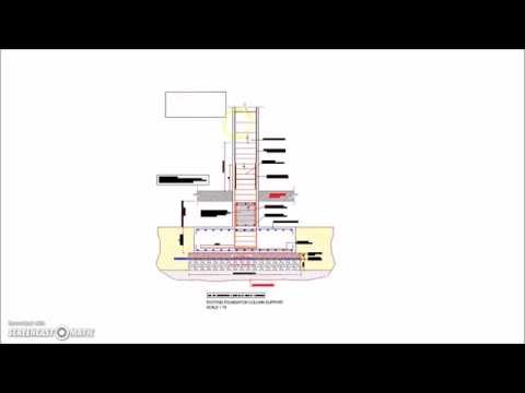 Column Footing Foundation CAD detailed drawing - structuraldetails