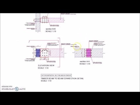 Timber Beam to Beam Connection CAD Detail - structuraldetails