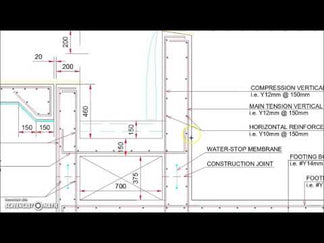 Infinity Type Swimming Pool Retaining Wall with Catch Pool Detail ...