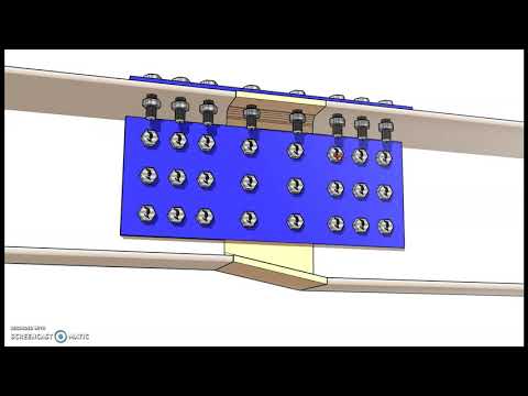 Steel Beam Reduced Size Bolted Splice Connection CAD Detail ...
