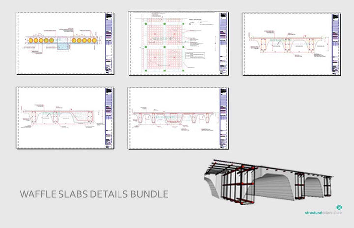 Reinforced Concrete Slabs CAD drawings - structuraldetails